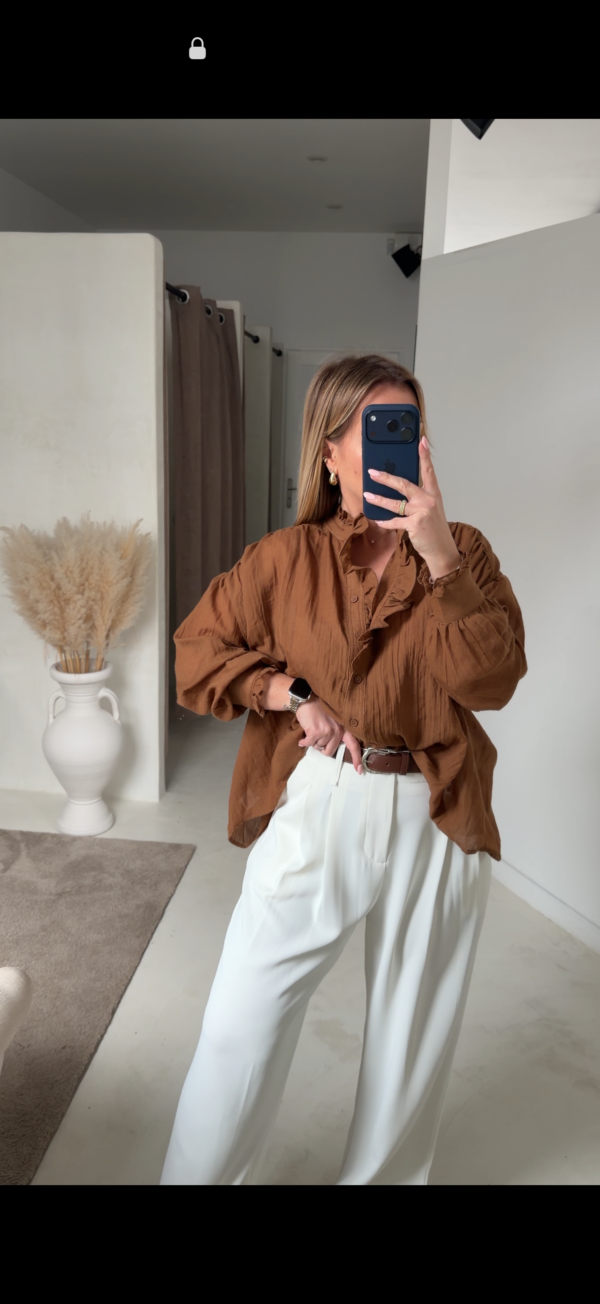 Blouse camel fluide et ample – Sodress.fr – Prêt-à-porter féminin
